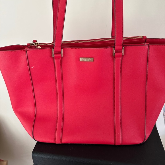 kate spade | Bags | Kate Spade Large Red Leather Tote | Poshmark